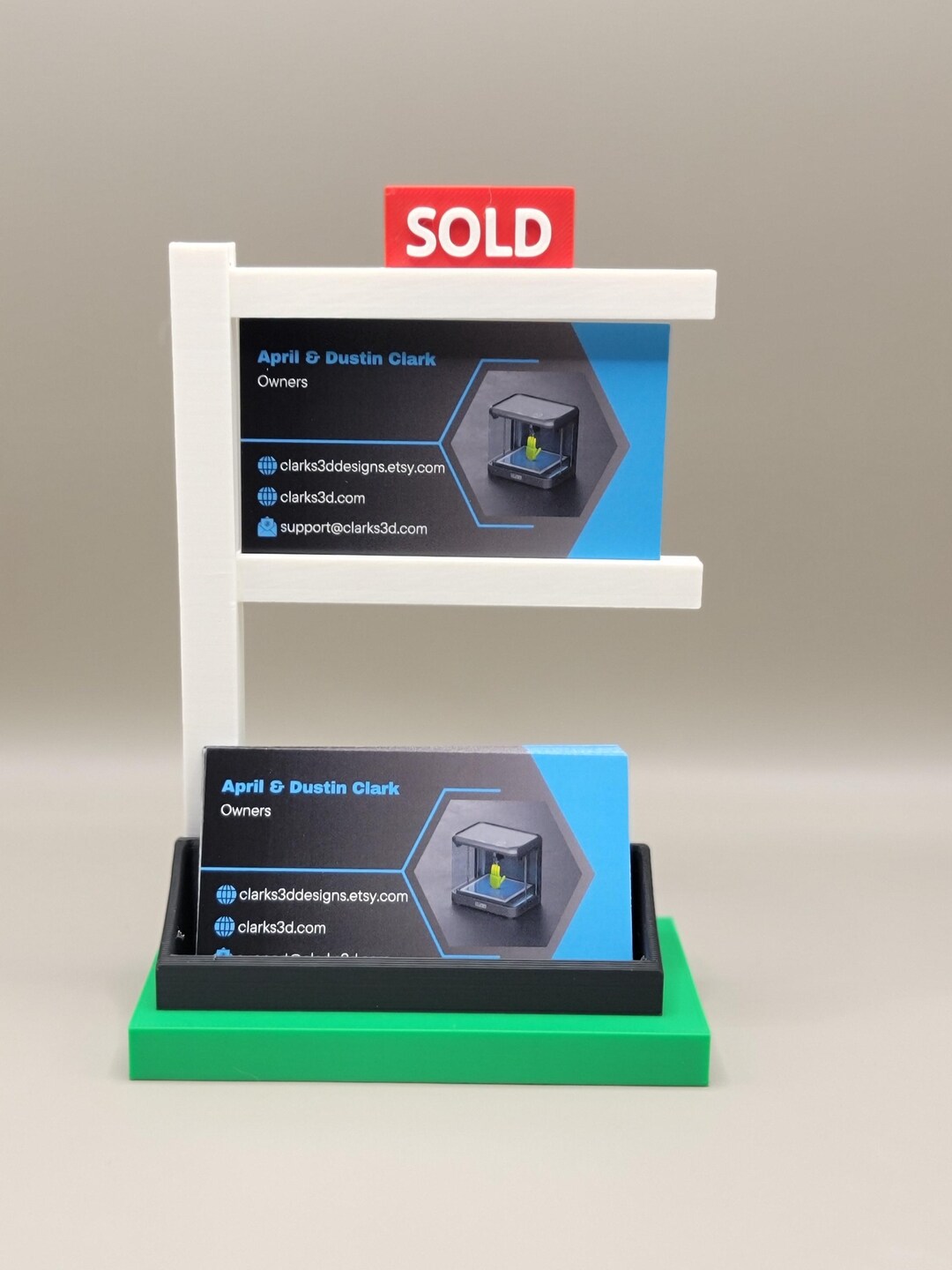 3D Printed Realtor Sign Business Card Holder: Real Estate Office Decor ...