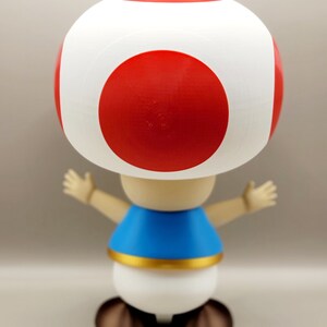 10" Super Mario Toad Figure - Retro Gaming Collectible, 3D Printed ...