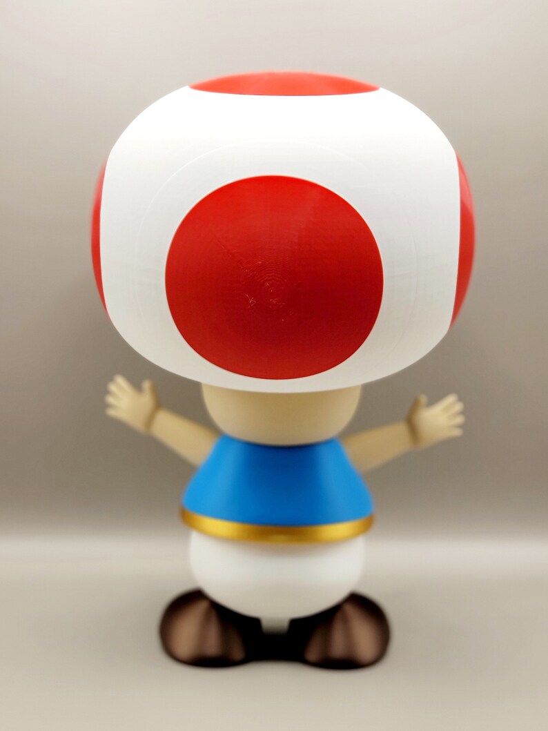10 Super Mario Toad Figure Retro Gaming Collectible, 3D Printed Mario ...