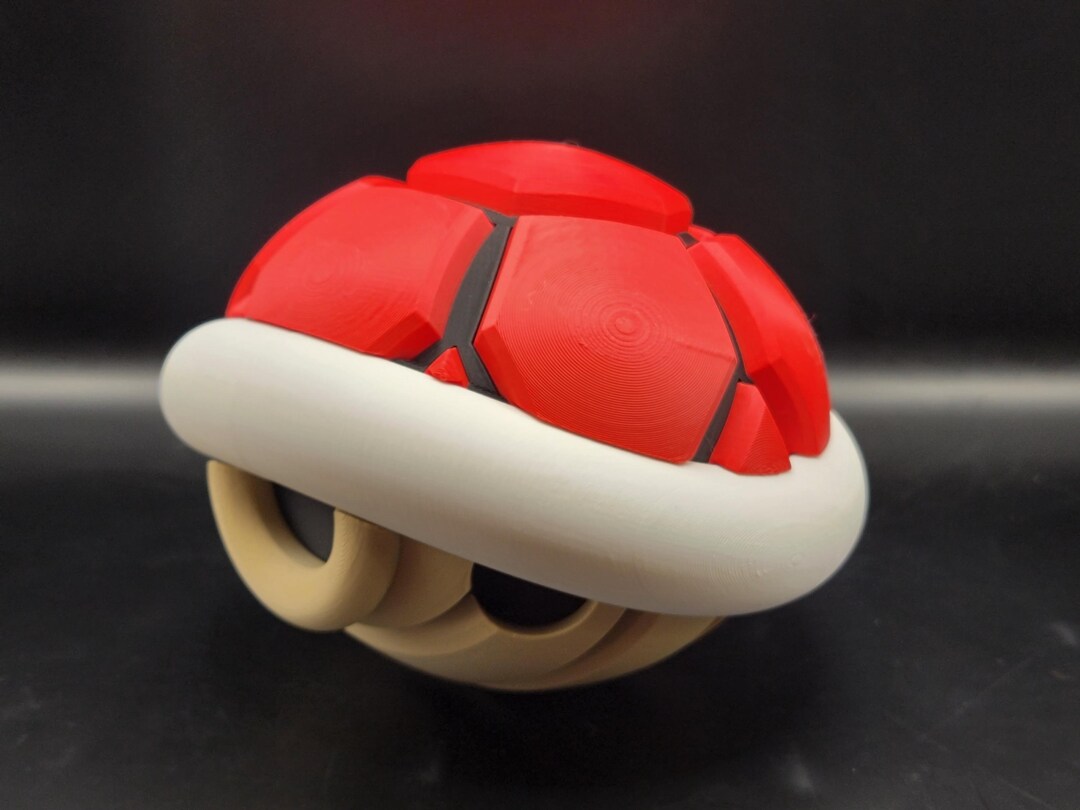 5" Red Super Mario Turtle Shell Storage Container - 3D Printed Gamer ...