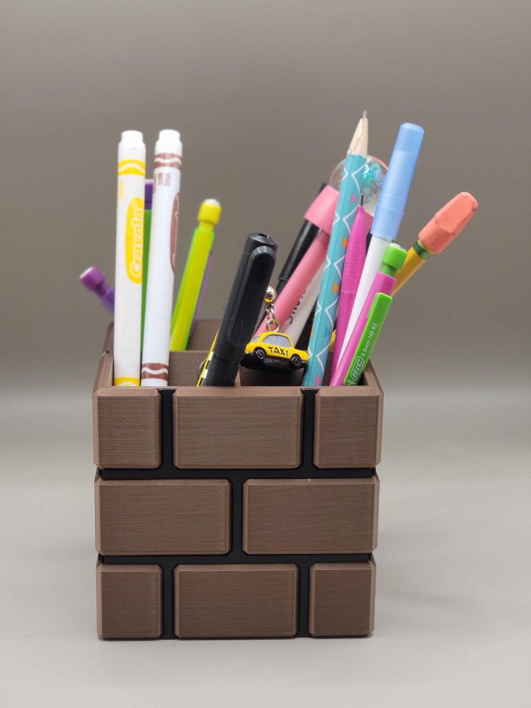 3D Printed Super Mario Block Pen Holder: Retro Gaming Desk Organizer - Etsy