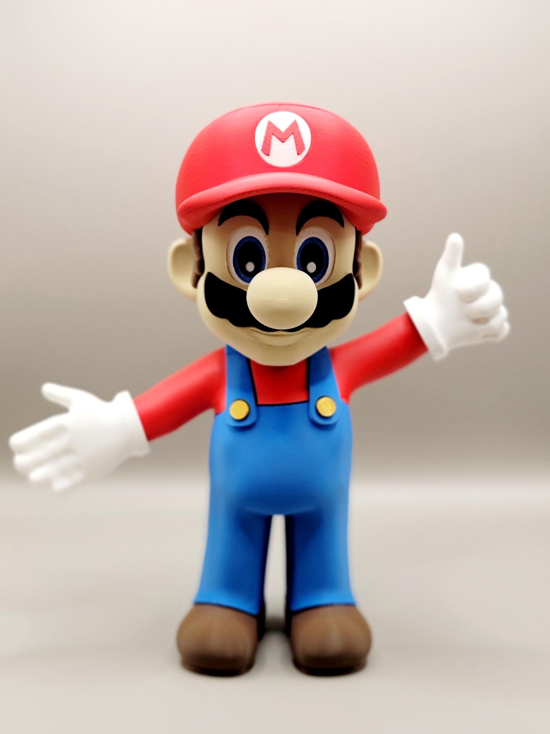 3D Printed Super Mario Figure: Large Retro Gaming Collectible (18 Inch ...