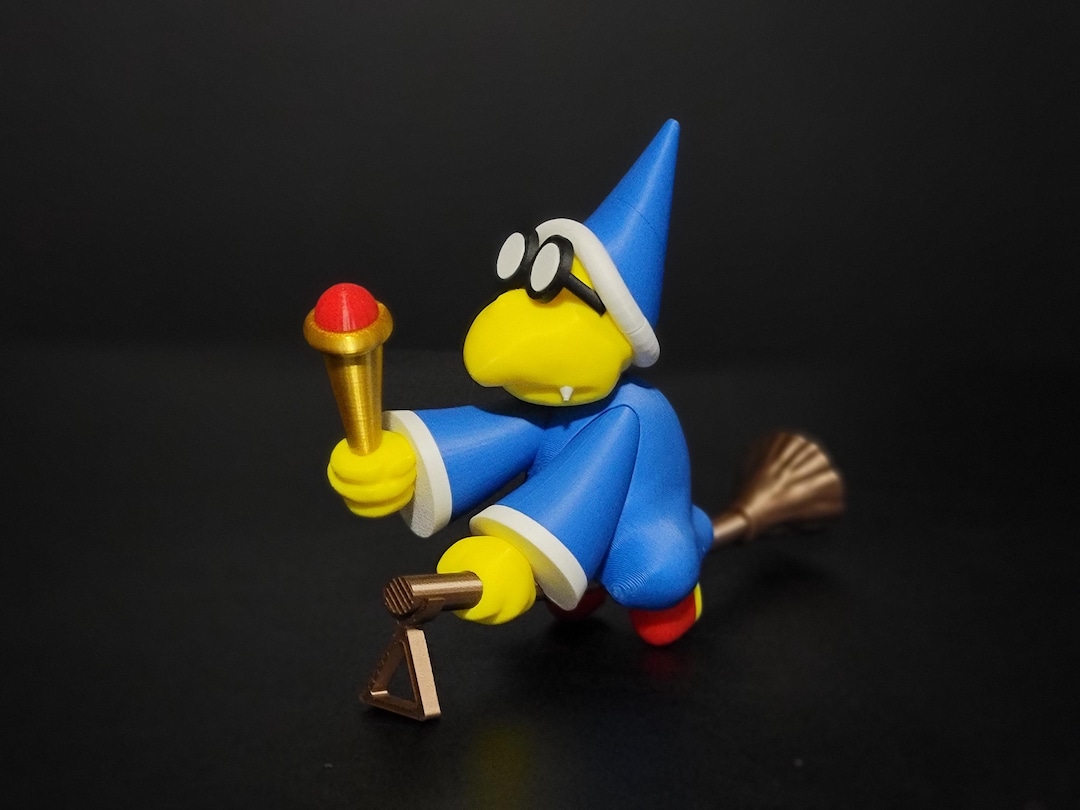 5" Super Mario Magikoopa Kamek Figurine - 3D Printed Collectible Mario ...