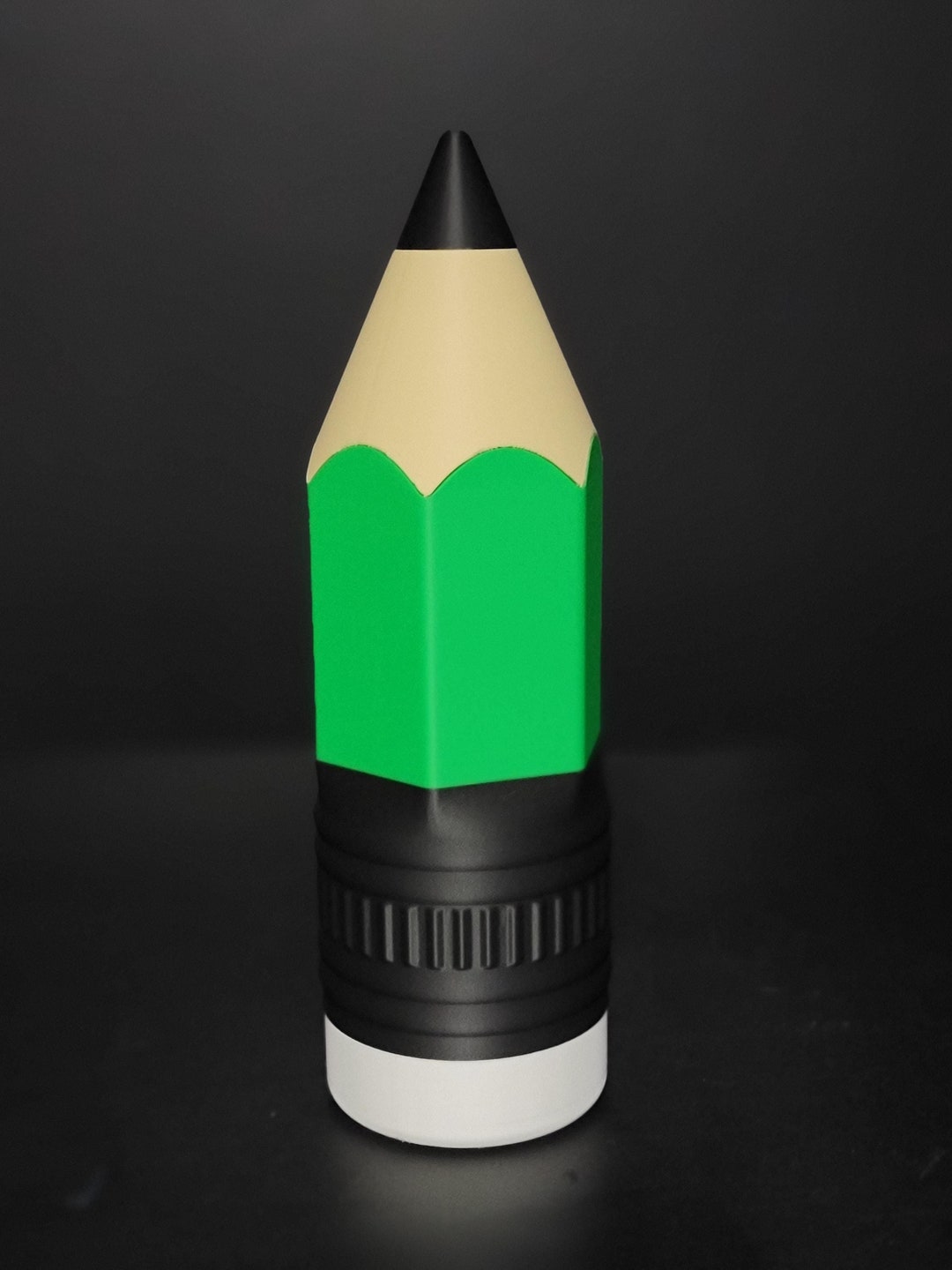 3D Printed 12" Green Pencil Holder - Desk Organizer for Office Supplies ...
