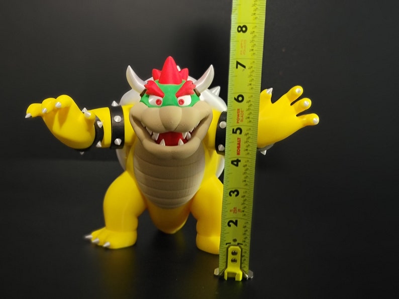 7.5 Bowser Action Figure 3D Printed King Koopa Gaming Collectible ...