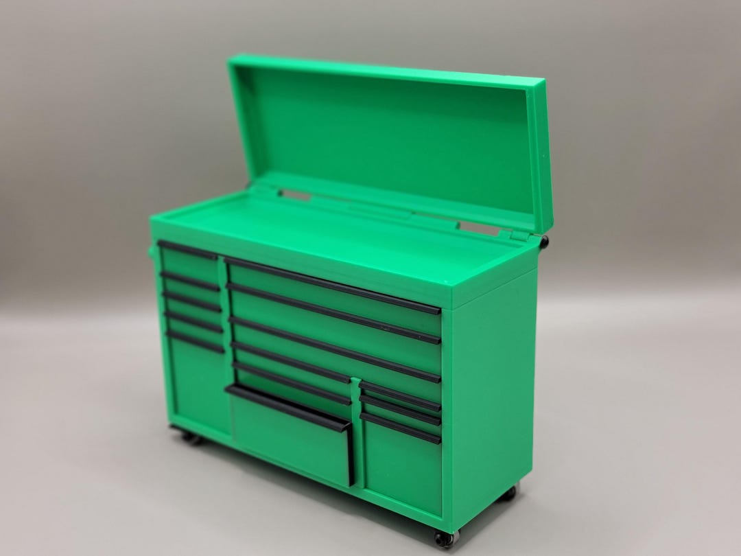 Mini Green and Black Desktop Toolbox Storage Organizer – Compact Desk ...