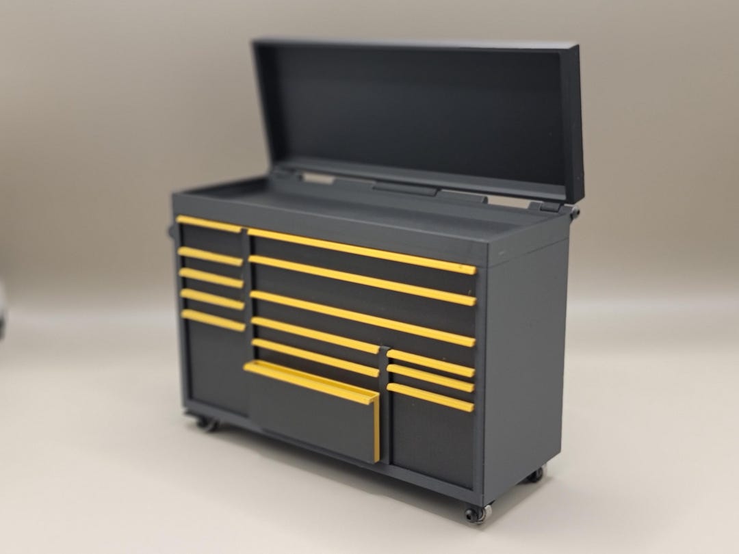 Mini Black and Gold Desktop Toolbox Storage Organizer – Compact Desk ...