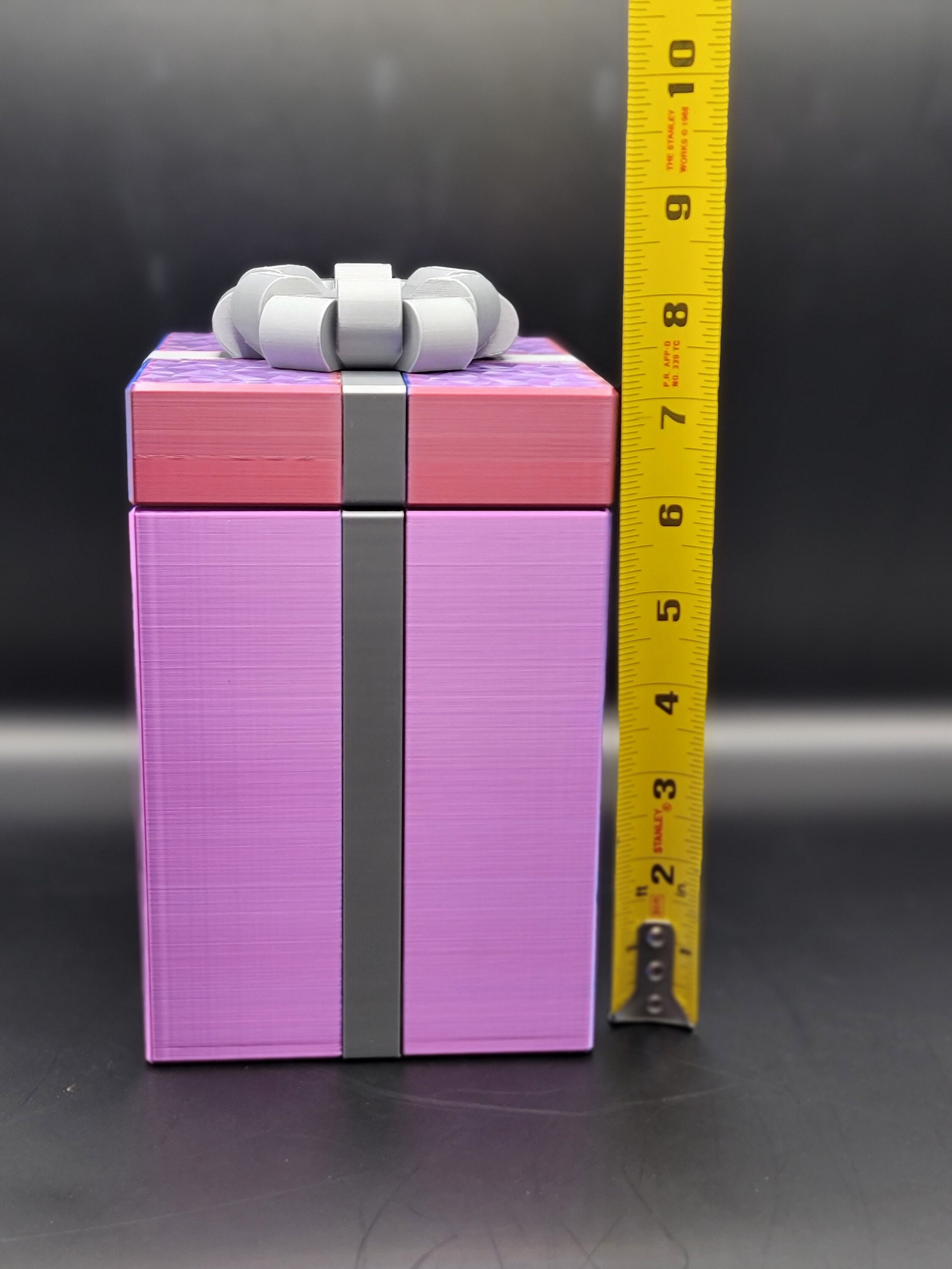 Round Ribbon Twist Lock Present Box 3D Printed Gift Box With Twist Lid ...