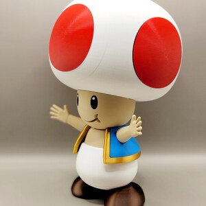 10" Super Mario Toad Figure - Retro Gaming Collectible, 3D Printed ...