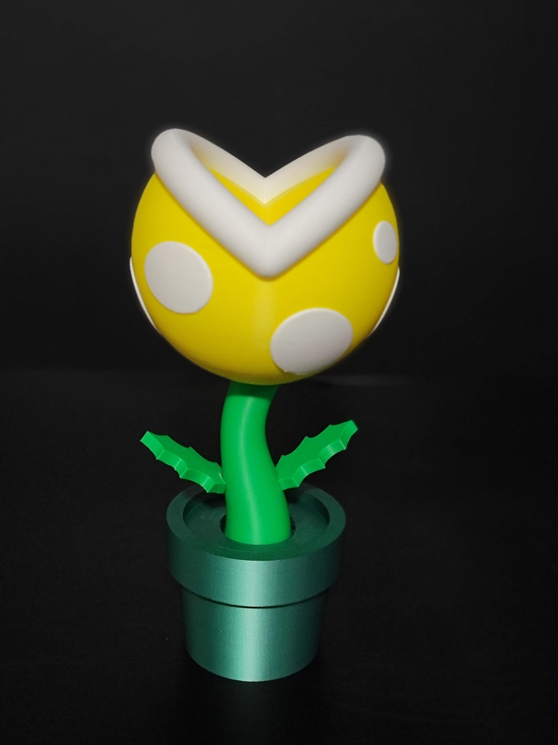 10 Yellow Super Mario Piranha Plant Planter Pot Fun Nintendo Themed Pot ...