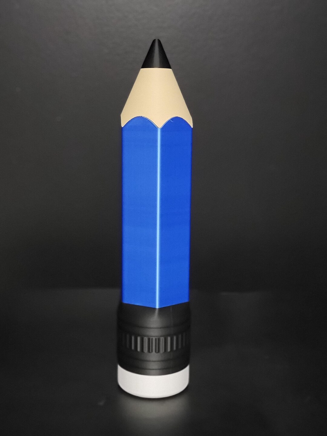 3D Printed Blue Pencil Holder: Modern Desk Organizer (16 Inch) - Etsy