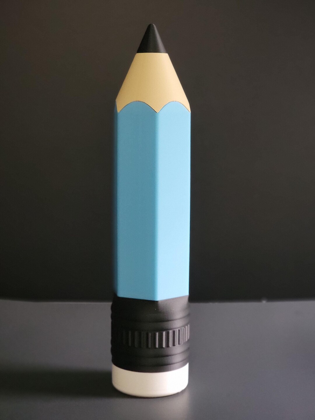 3D Printed 16" Light Blue Pencil Holder - Desk Organizer for Office ...