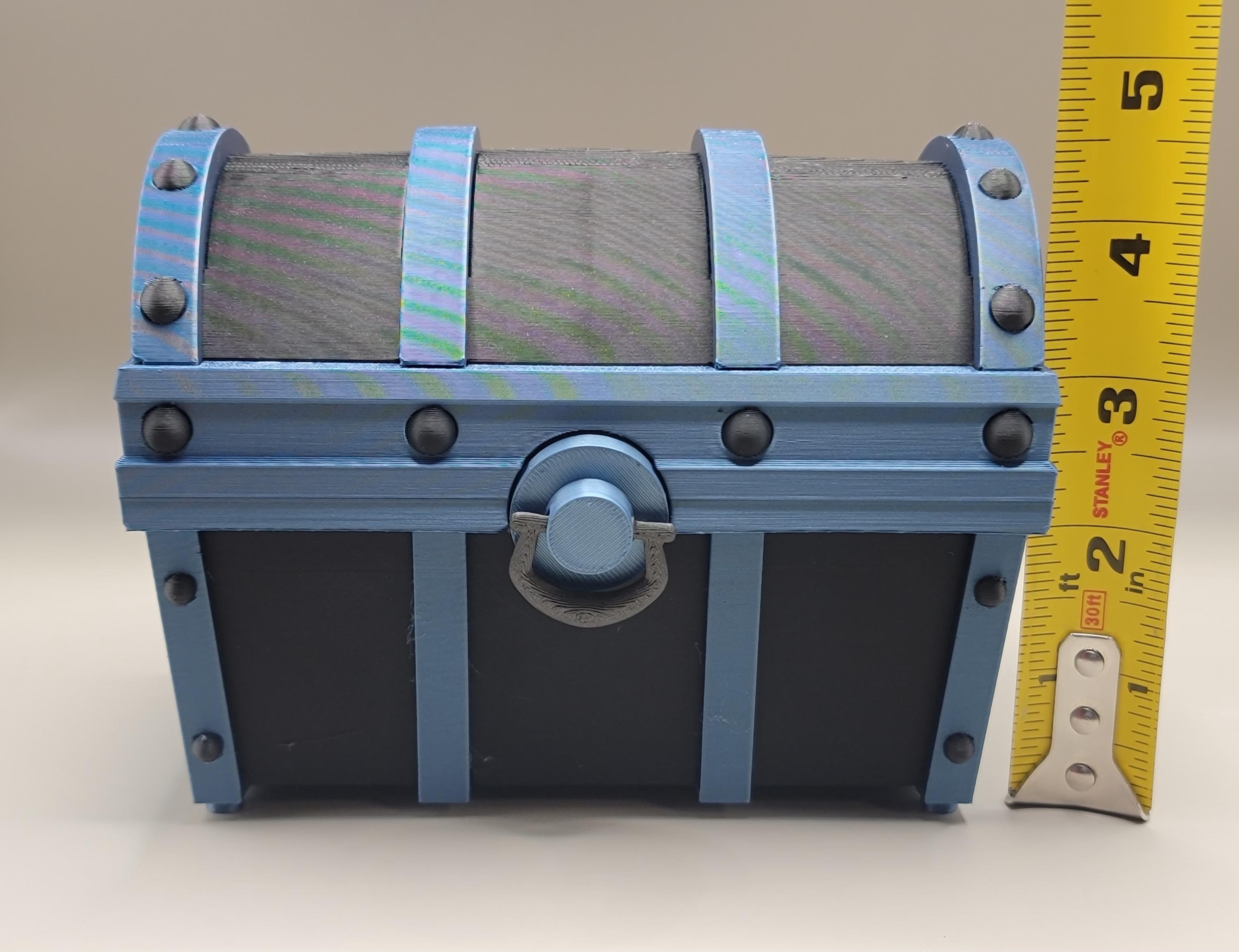 Black and Blue Treasure Chest Storage Container - 3D Printed Pirate ...