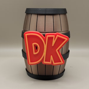 Donkey Kong Barrel Container - 5” DK Storage Box, Retro Gaming Decor ...