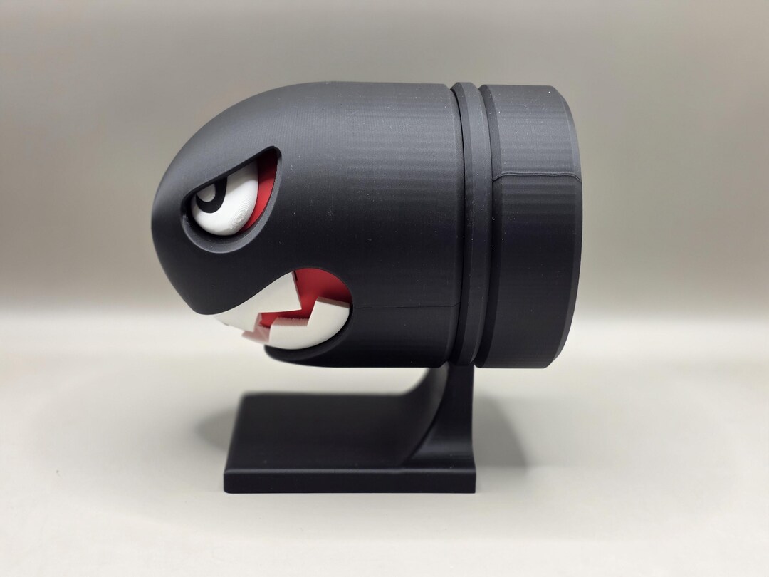 Black and Red Banzai Bill Container: Mario-inspired Geek Decor, Gamer ...