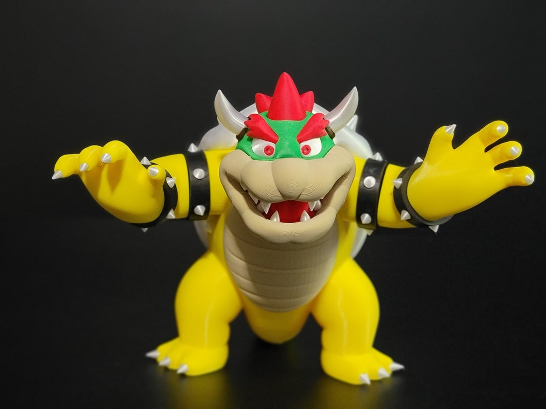 7.5" Bowser Action Figure - 3D Printed King Koopa - Gaming Collectible ...