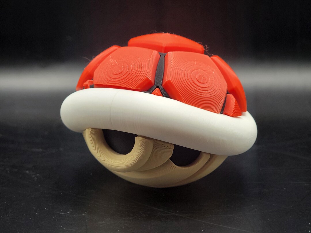 2.5" Red Super Mario Turtle Shell Storage Container - 3D Printed Gamer ...