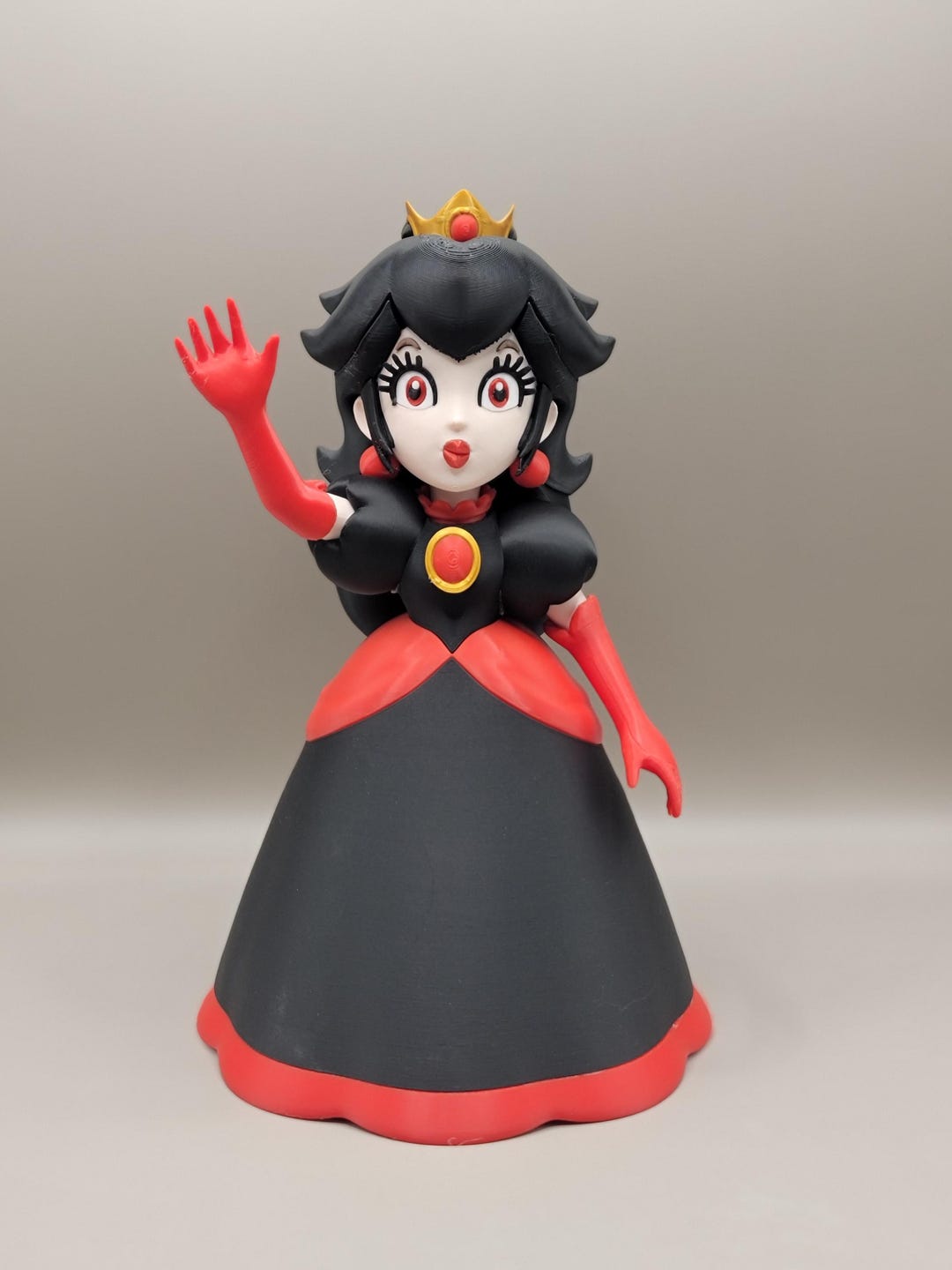9" Super Mario Dark Fire Princess Peach Figurine - 3D Printed Gamer ...