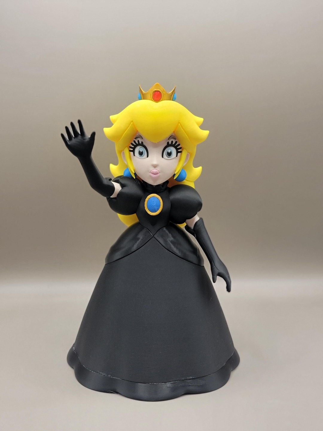 9.5" Super Mario Dark Princess Peach Figurine - 3D Printed Gamer Gift ...