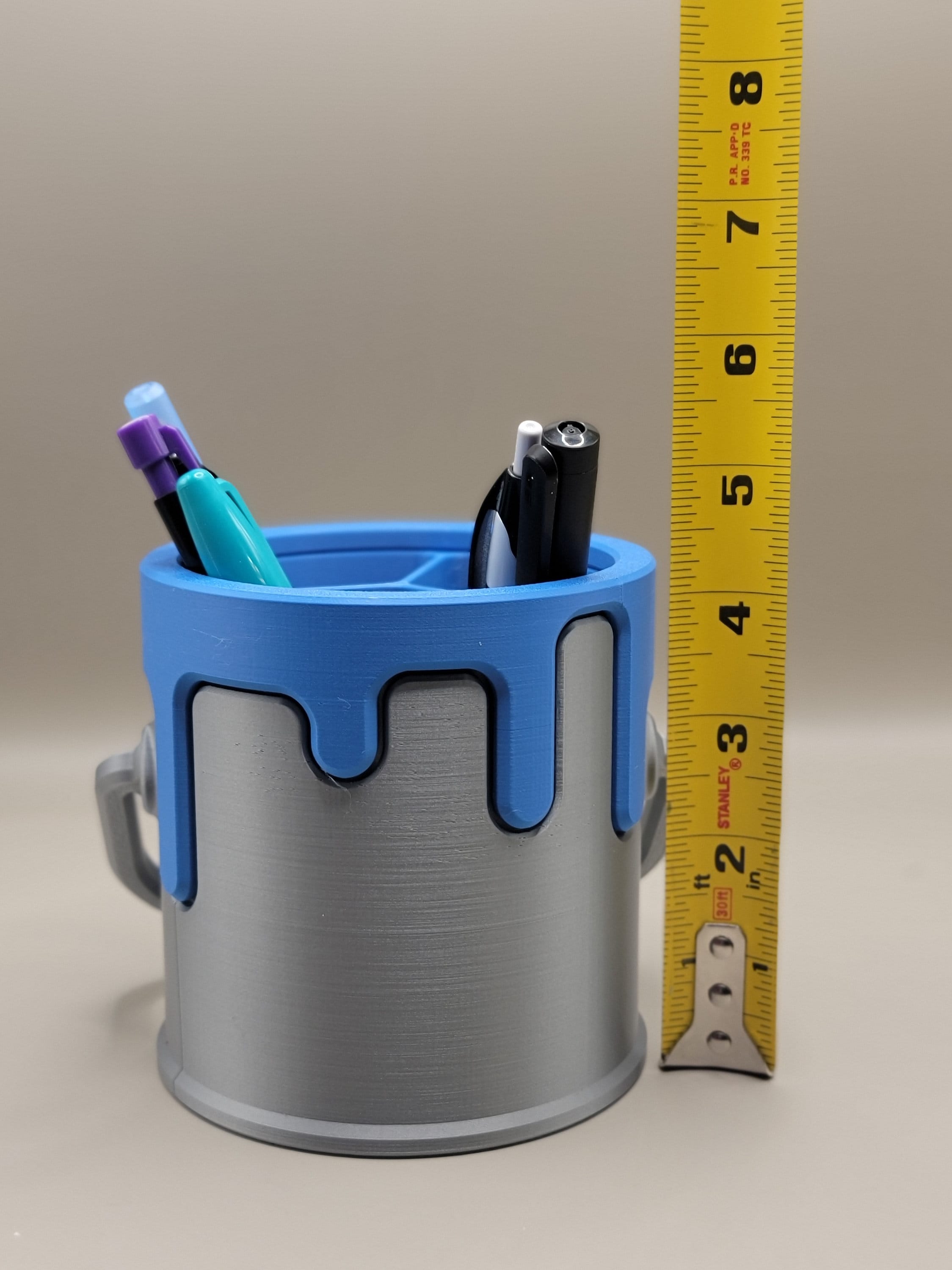 Paint Can Pencil Holder 3D Printed Desk Organizer, Unique Office Decor ...