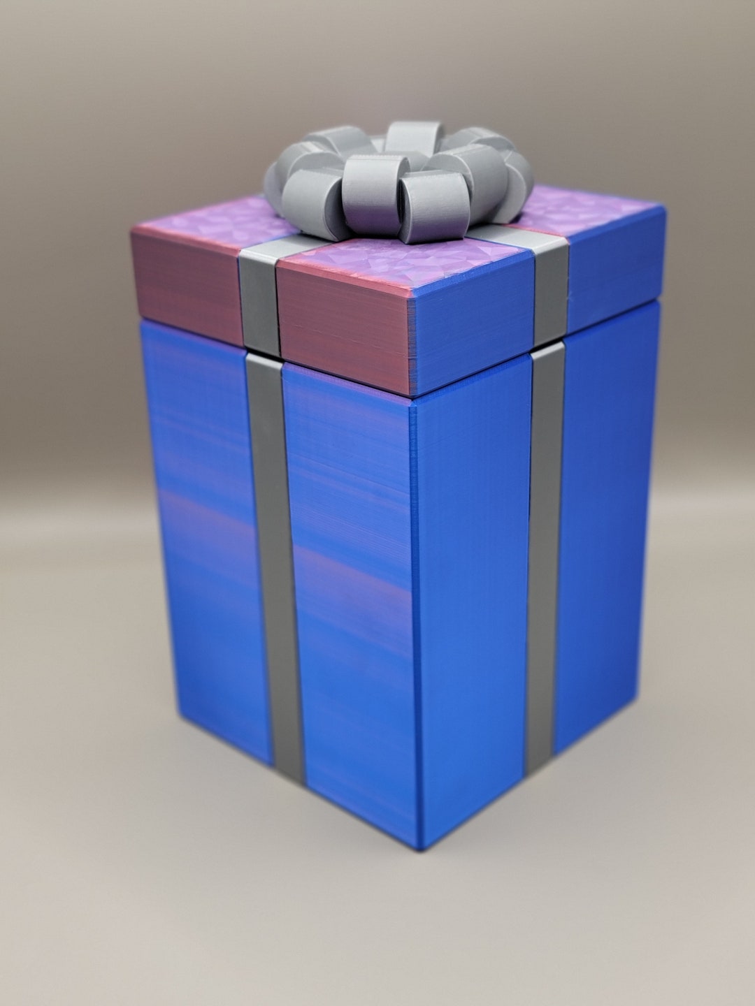 Round Ribbon Twist Lock Present Box 3D Printed Gift Box With Twist Lid ...