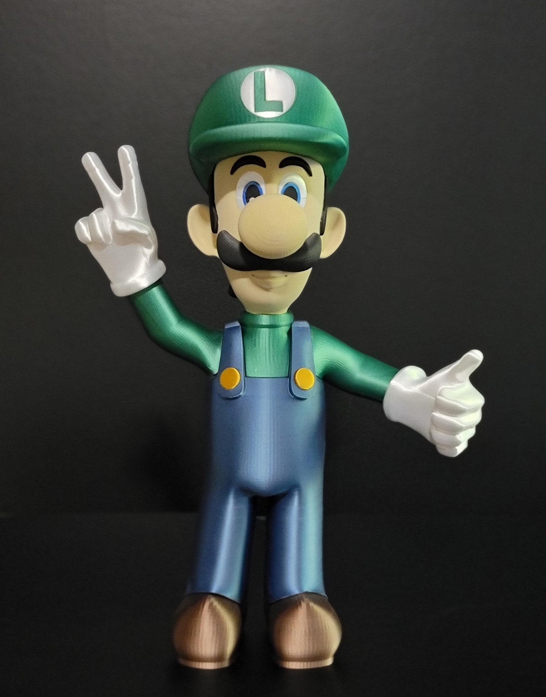 20" Luigi Action Figure: Super Mario Bros Collectible, 3D Printed - Etsy