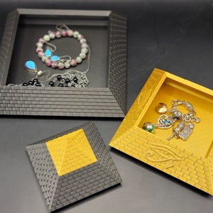 Pyramid Jewelry Box - 3D Printed Geometric Trinket Storage - Unique ...