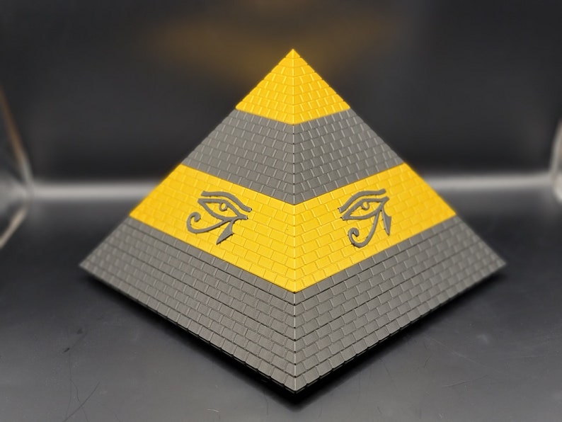 Large Pyramid Jewelry Box 3D Printed Geometric Trinket Storage Unique ...