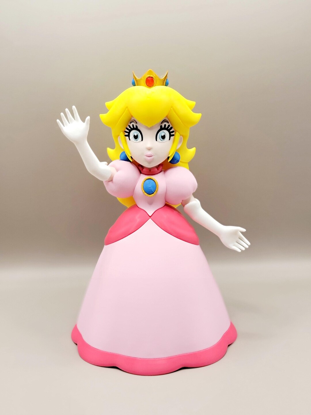 9" Super Mario Princess Peach Figurine - 3D Printed Gamer Gift ...