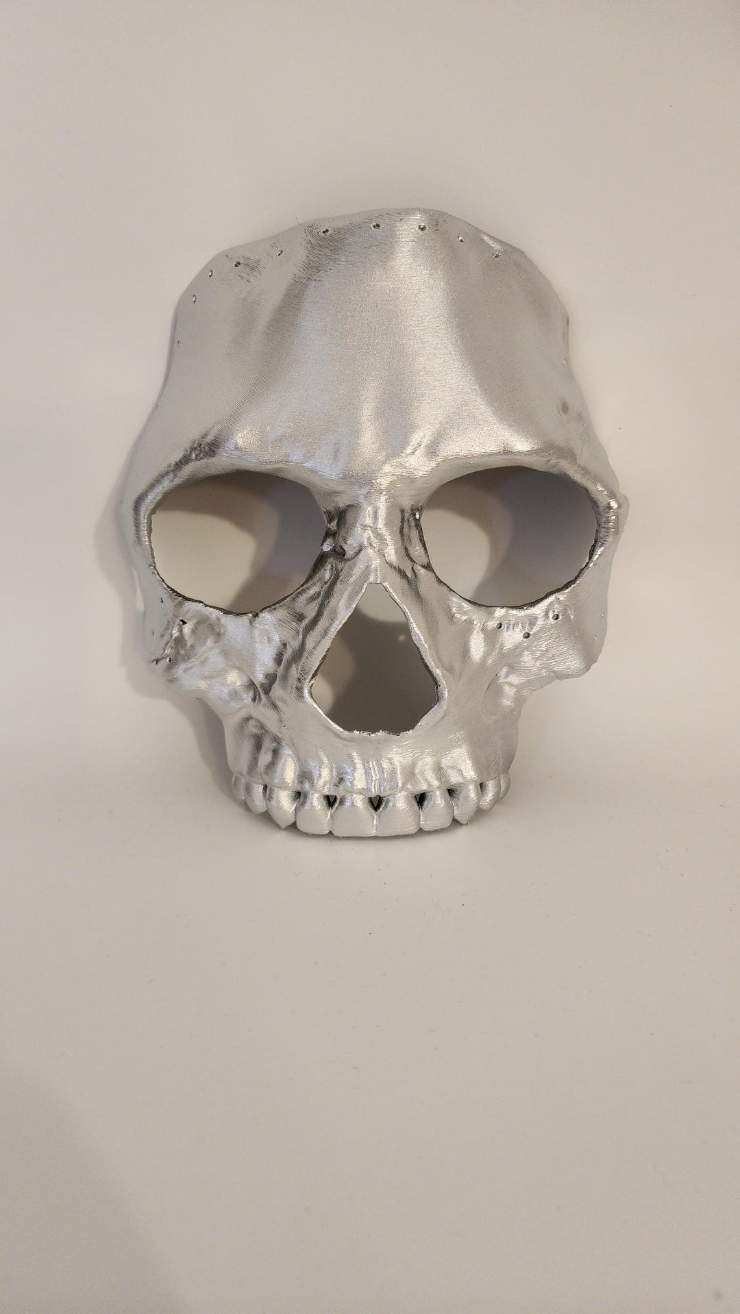 Chrome Skull Half Mask - Etsy