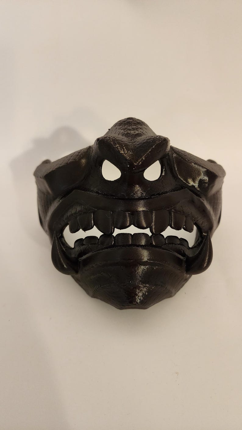 Dragon Scale Oni Half Mask - Etsy