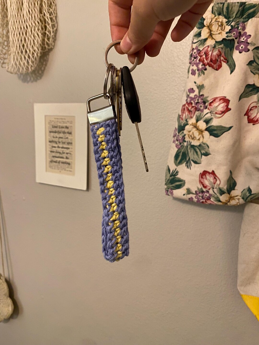 Simple Crochet Key Fob/wristlet - Etsy