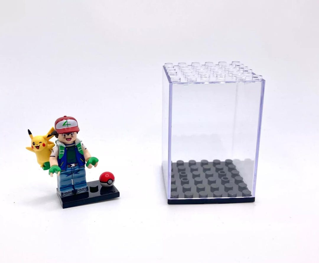 Pokémon Ash Ketchum Pikachu Minifigure With Display Case - Etsy