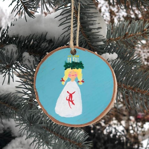 Santa Lucia Christmas Ornament Saint Lucy Scandinavian - Etsy