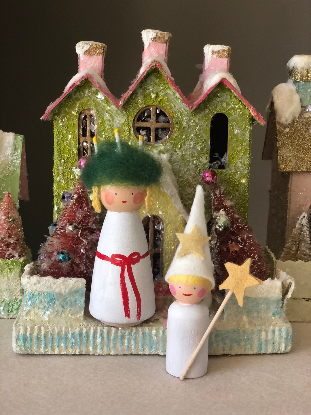 Hand Painted St. Lucia Peg Doll - Etsy