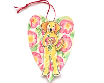 Yellow Lab Valentine Card - Etsy