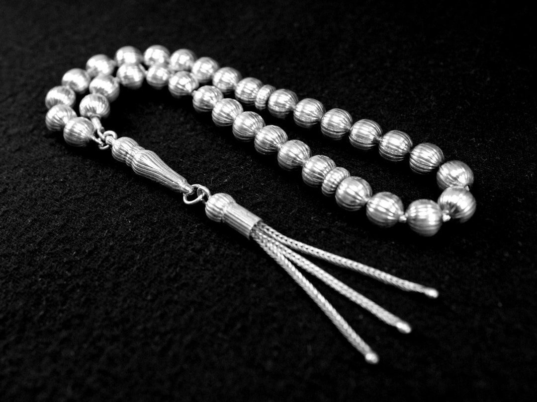 925 Sterling Silver Rosary 925 Ayar Gümüş Tespih Prayerbeads Silver ...