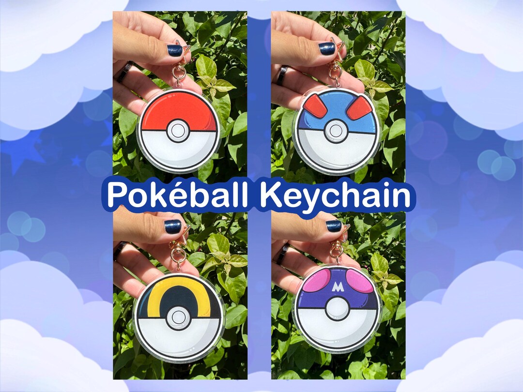 Pokeball Keychains - Etsy