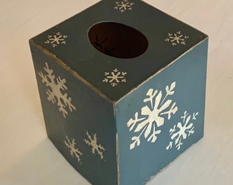 Snowflake Tissue Box - Etsy