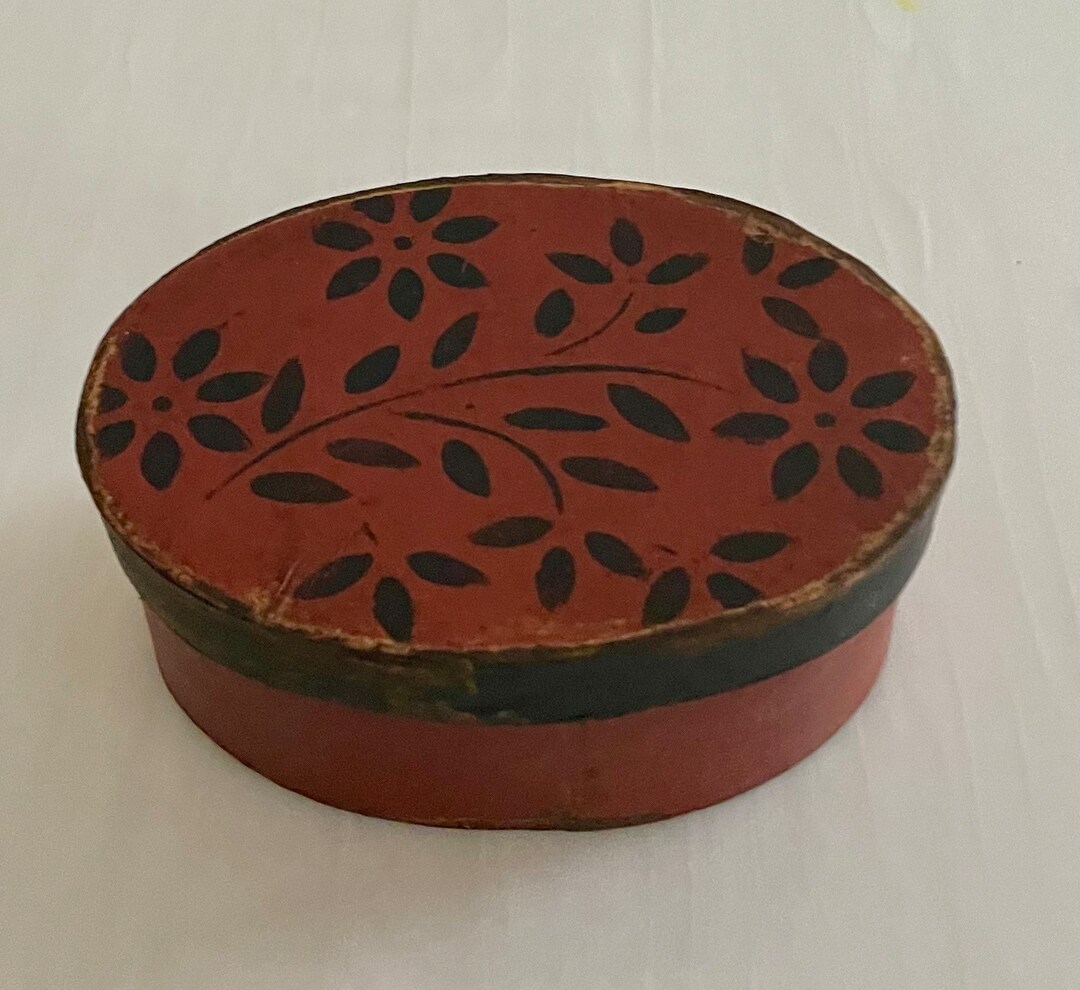 Colonial Red Vine Paper Mache Box - Etsy Hong Kong
