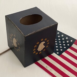 Paper Mache Navy Blue American Eagle Tissue Cover - Etsy