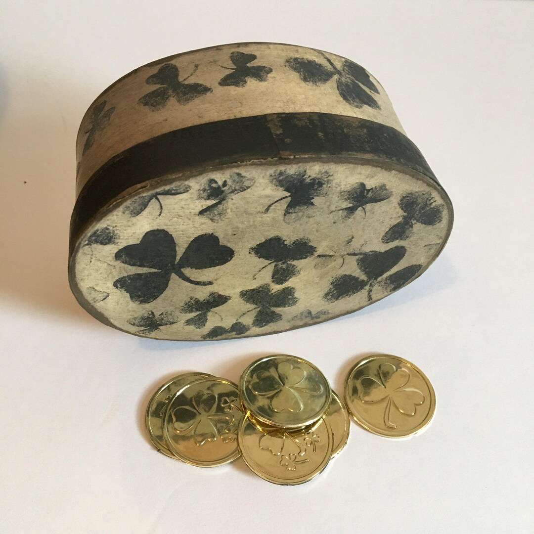 Paper Mache Shamrock Box 104 - Etsy