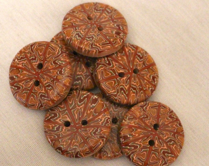 Large Polymer Clay Buttons, Large Kaleidoscope Buttons, Button for ...