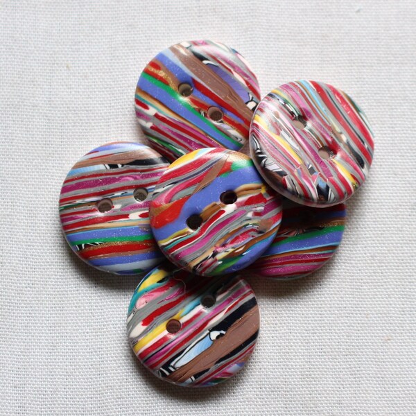 Polymer Clay Buttons - Etsy