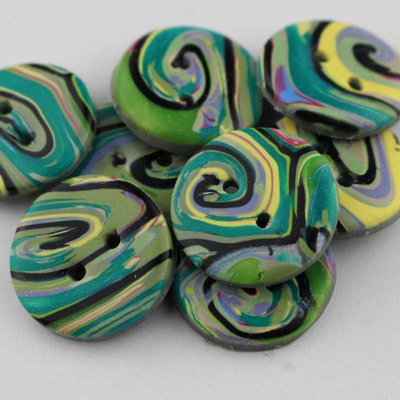 Polymer Clay Buttons - Etsy