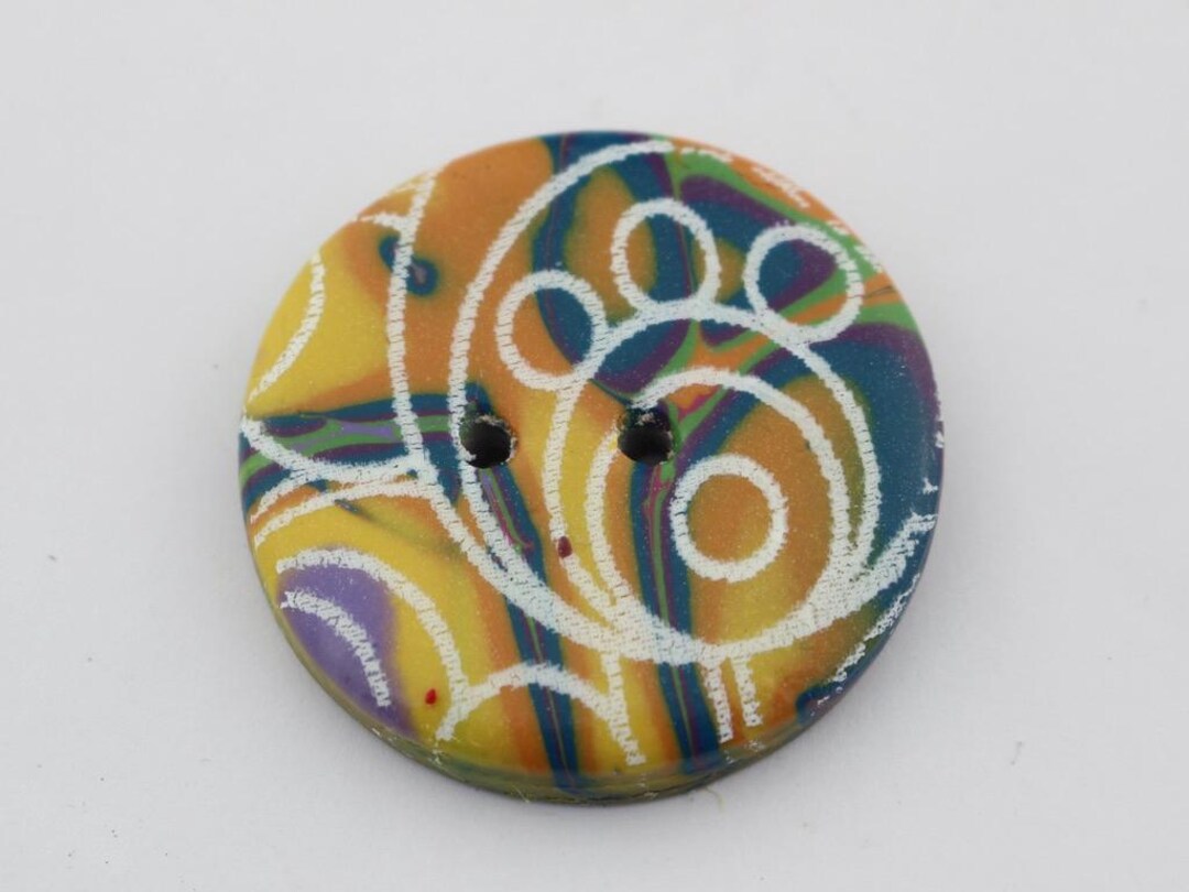 Large Uniquic Button Handcrafted Button, 1 Inch Buttons, 1 1/2 Inch ...