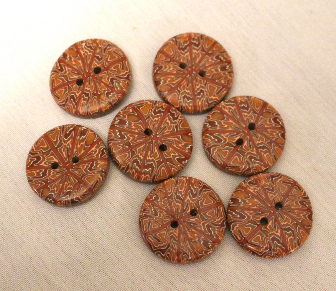 Large Polymer Clay Buttons Large Kaleidoscope Buttons Button - Etsy