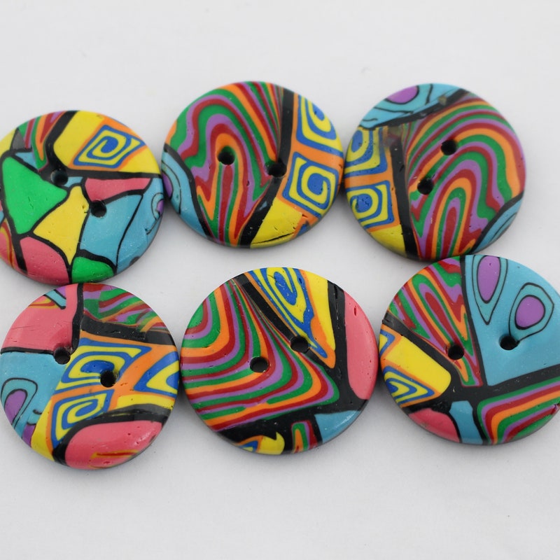Polymer Clay Buttons - Etsy