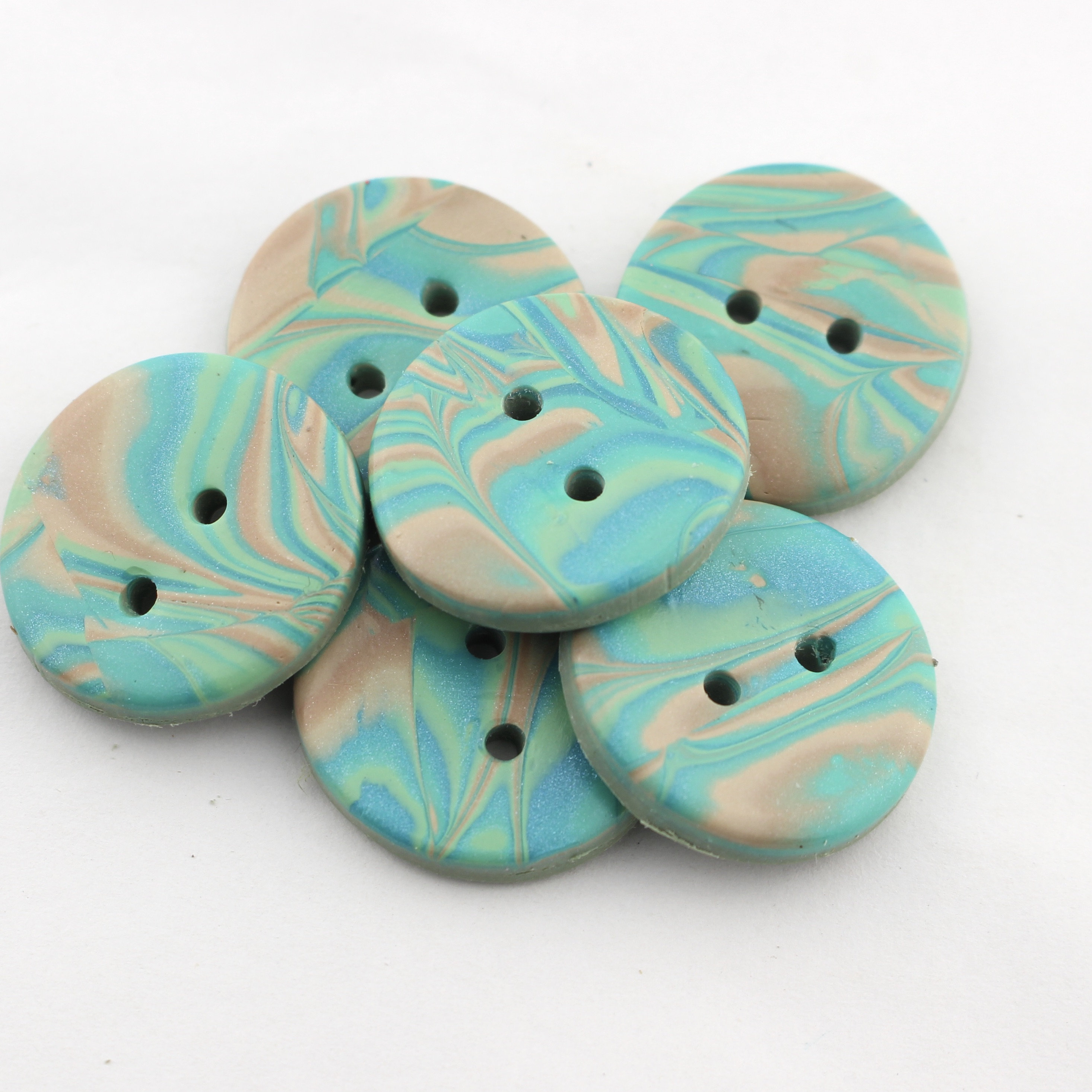 Big Seafoam Aqua and Sand Colored Buttons Beach Theme | Etsy