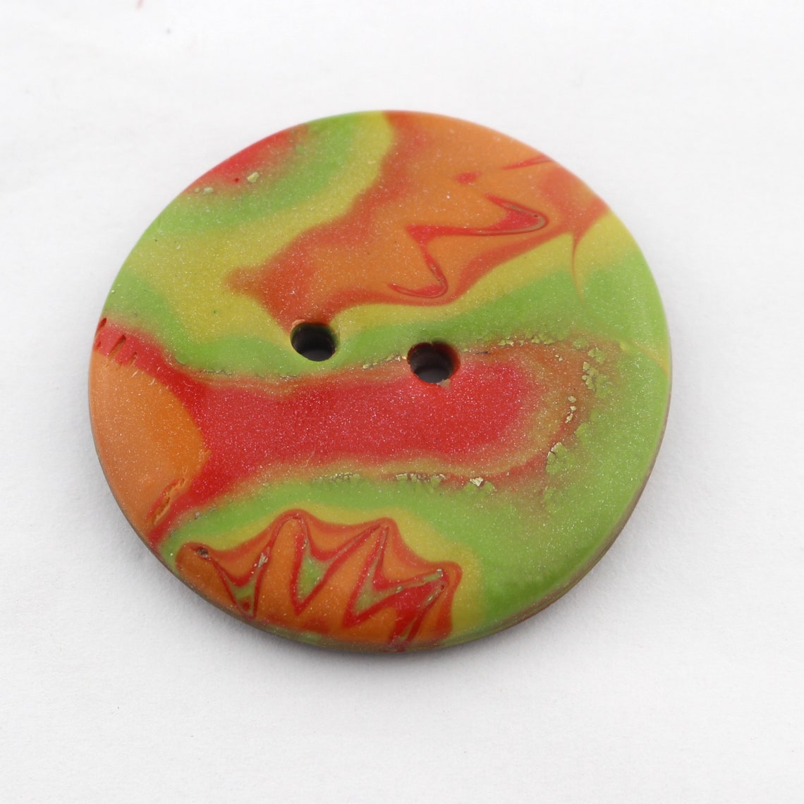 Large colorful handmade buttons fancy big buttons 1 inch | Etsy